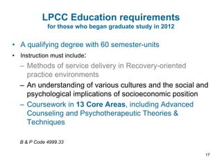 LPCCs in California | PPSX