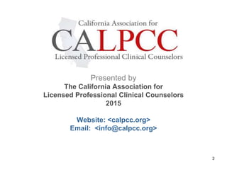 LPCCs in California | PPSX