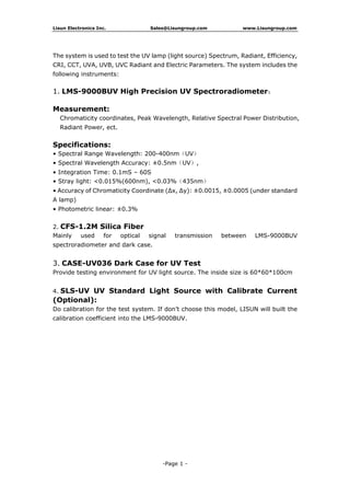 Lpce 2 lms-9000-buv_ uv-lamp-test-system | PDF