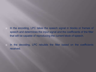 LPC for Speech Recognition | PPT