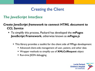 CHC 2009 - The Ccls Approach To Building M Pages | PPT