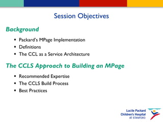 CHC 2009 - The Ccls Approach To Building M Pages | PPT