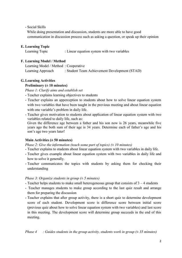 Lesson Plan TVLES | DOCX