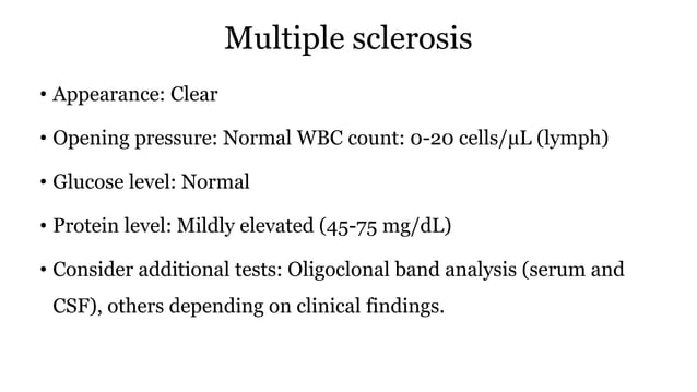 Lumbar puncture and CSF Analysis | PPTX