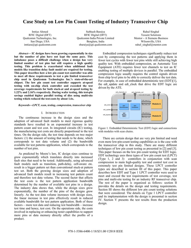 LPCT controller Types on transceiver chip on pin count testing | PDF