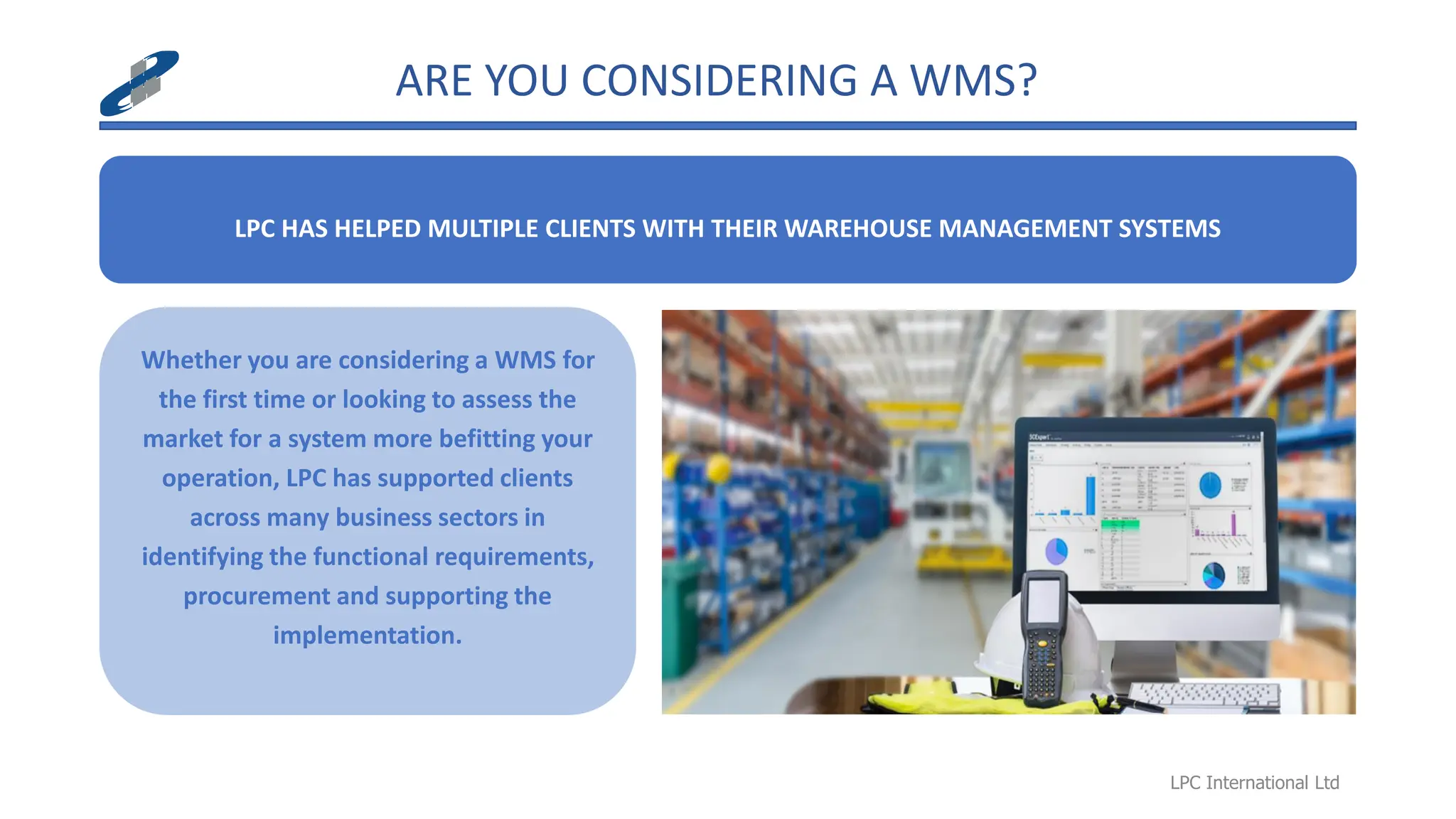 LPC Warehouse Management System For Clients In The Business Sector | PDF