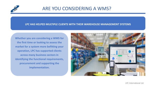 LPC Warehouse Management System For Clients In The Business Sector | PDF