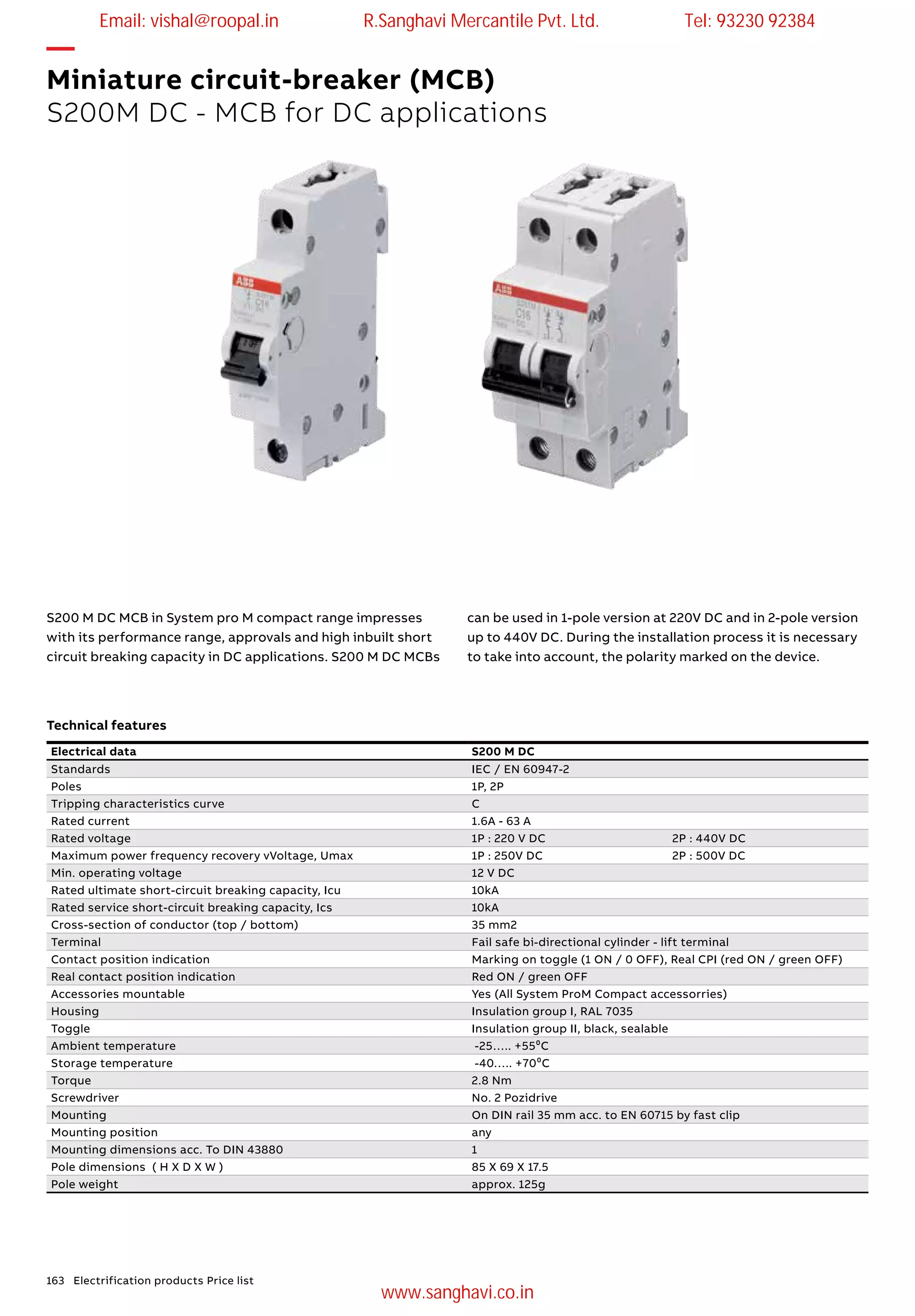ABB Price List MCB DB | PDF