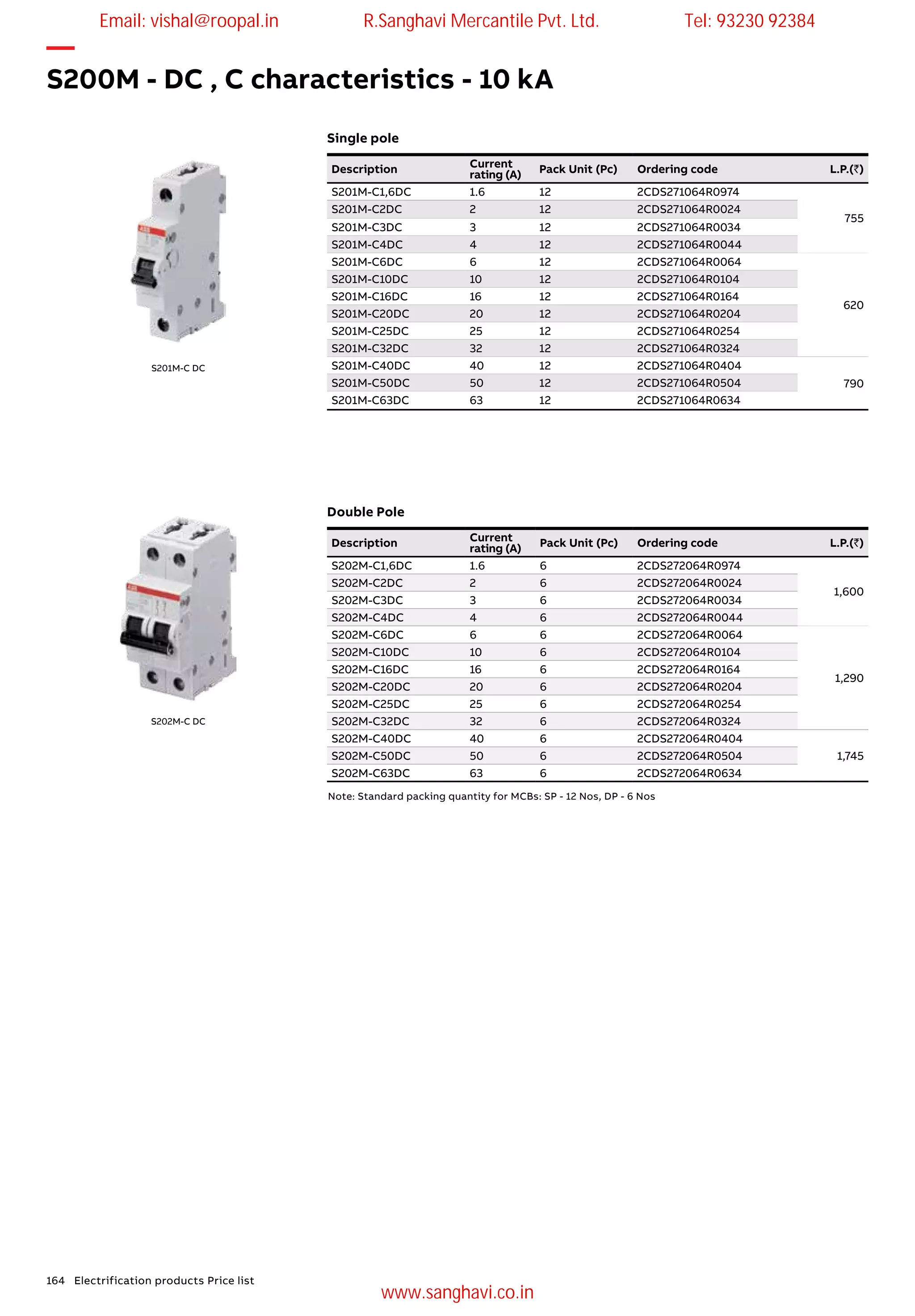 ABB Price List MCB DB | PDF