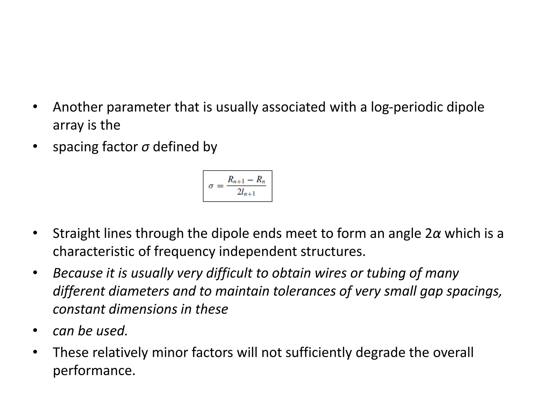 Log Periodic Dipole Array Log Periodic Dipole Array Pptx
