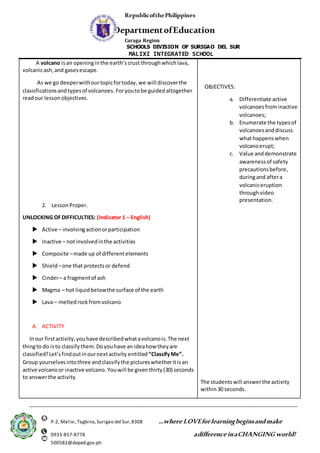 Science 9 Lesson Plan | DOCX