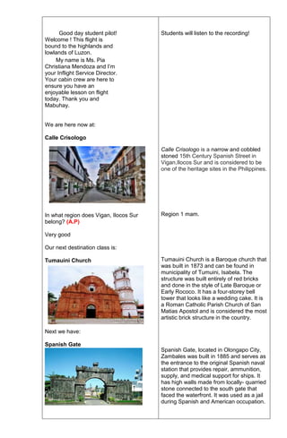 Lesson Plan for Demonstration Teaching Music, Art, Physical Education ...