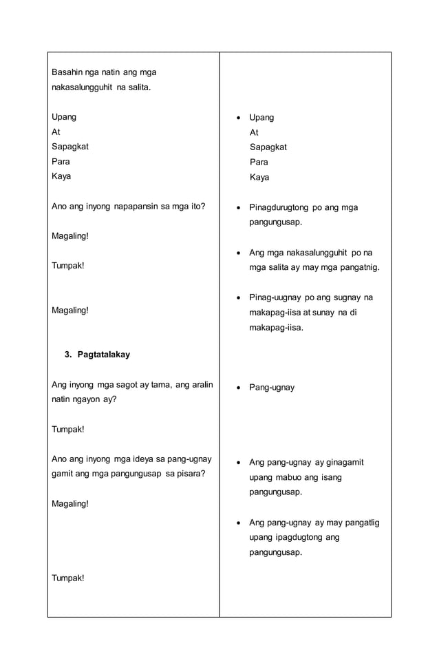 Detalyadong Banghay-Aralin sa Filipino V | DOCX