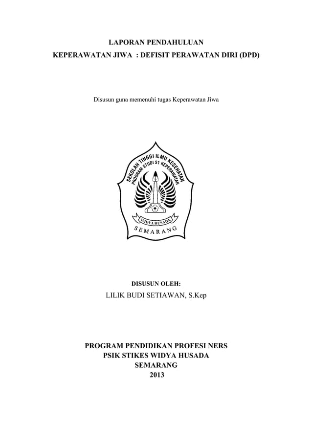 Laporan Pendahuluan Defisit Keperawatan Diri | PDF