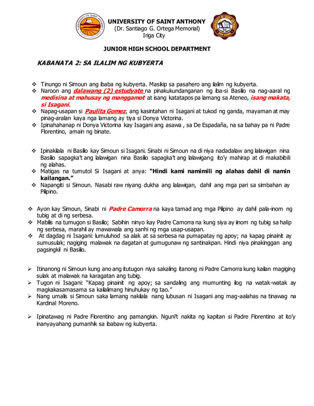 MALA-MASUSING BANGHAY-ARALIN SA EL FILIBUSTERISMO | DOCX