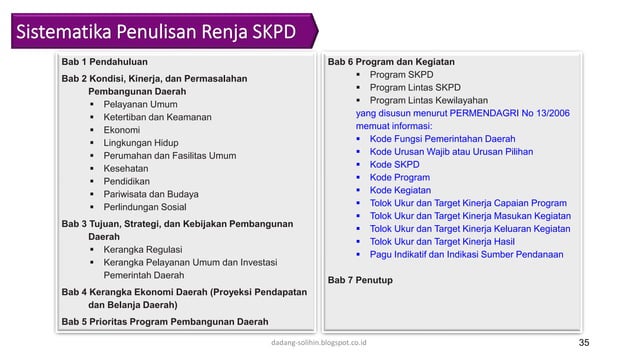 Teknik Penyusunan Renstra & Renja SKPD | PDF