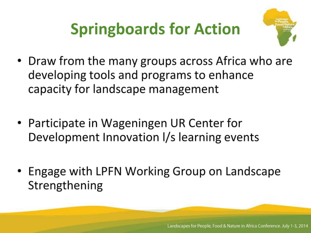 Louise Buck - Strengthening Capacities for Collaborative Landscape ...