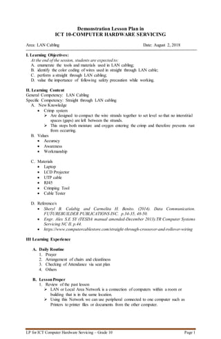 ICT 10 Lesson Plan | DOCX