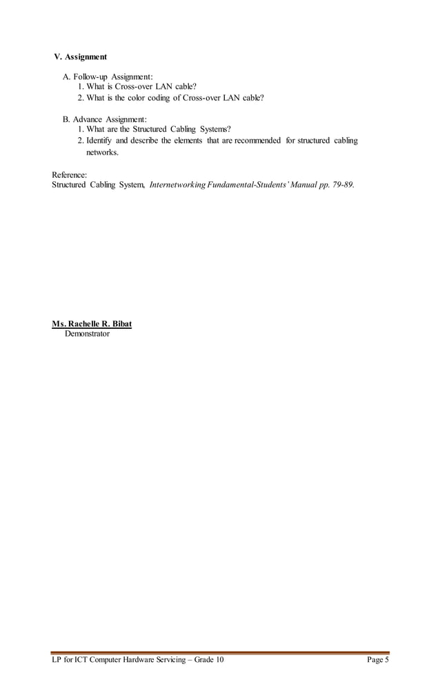 ICT 10 Lesson Plan | DOCX | Computer Peripherals | Computing