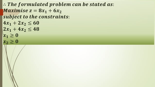 Lp Formulation Ppt