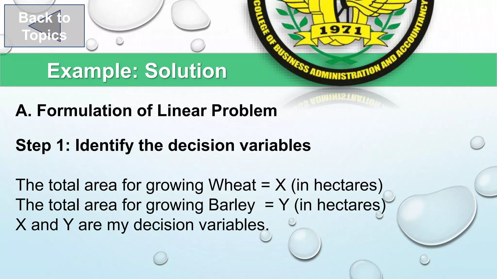 LP formulation and solution | PPT