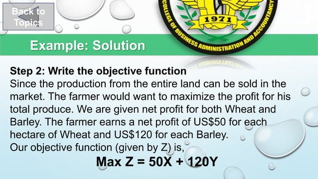 LP formulation and solution | PPT