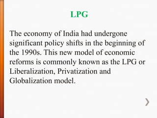 Liberalization Privatization Globalization (LPG) | PPTX