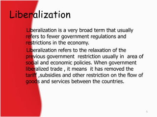 LPG- Liberalisation Privatisation Globalisation | PPTX