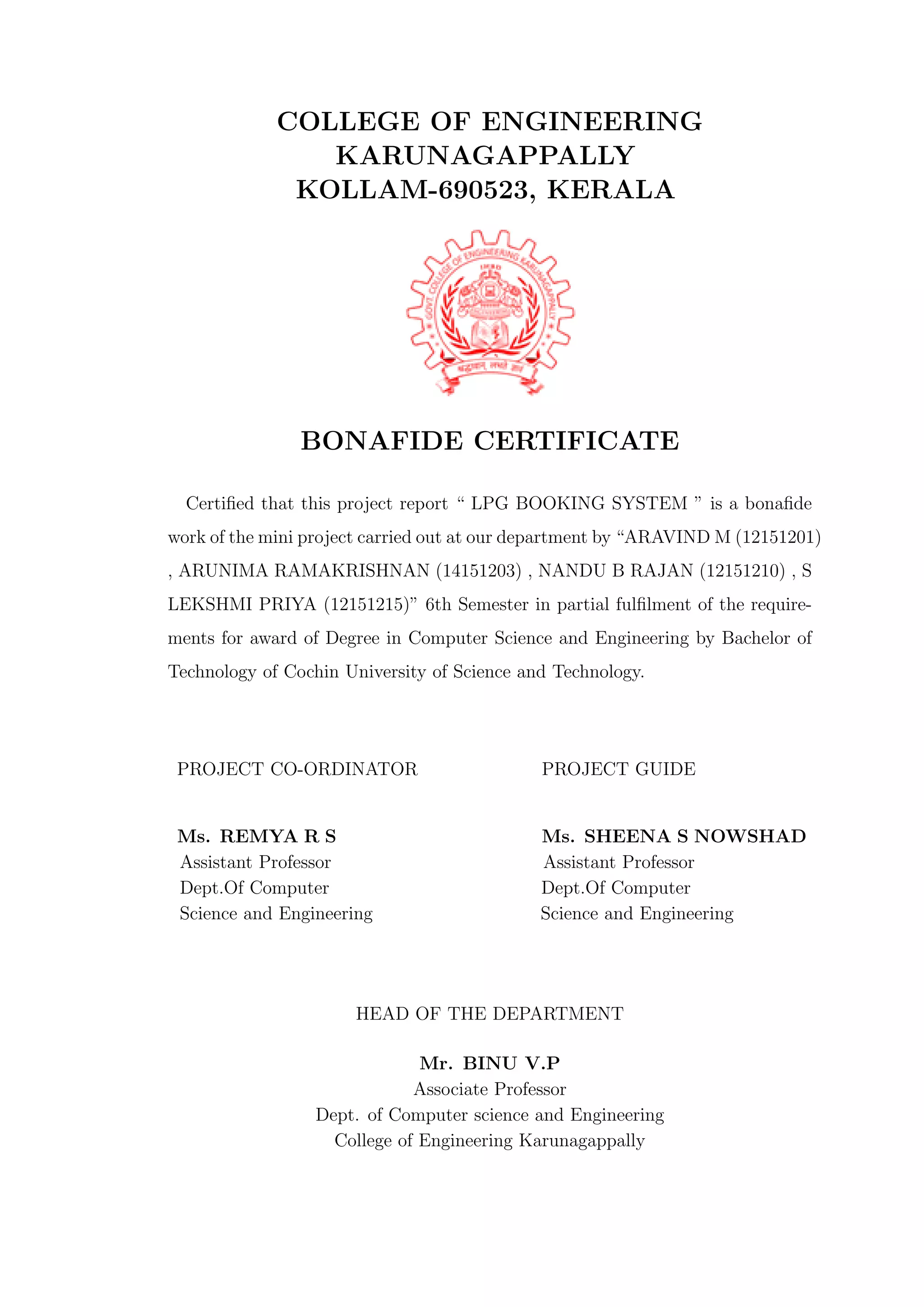 LPG Booking System [ bookmylpg.com ] Report | PDF