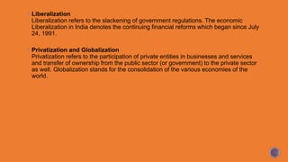 LIBERALIZATION PRIVATIZATION GLOBALIZATION | PPTX