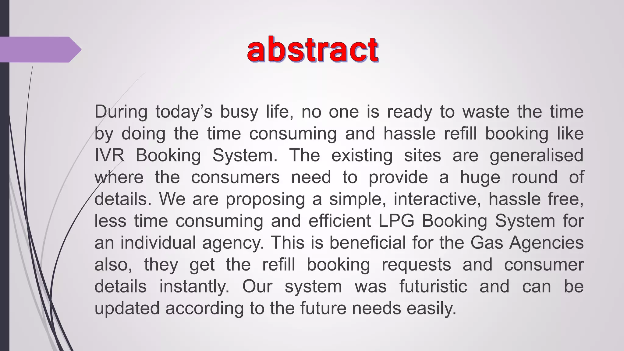 LPG BOOKING SYSTEM [ bookmylpg.com ] | PPTX