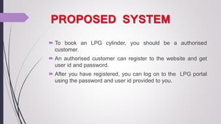 LPG BOOKING SYSTEM [ bookmylpg.com ] | PPT