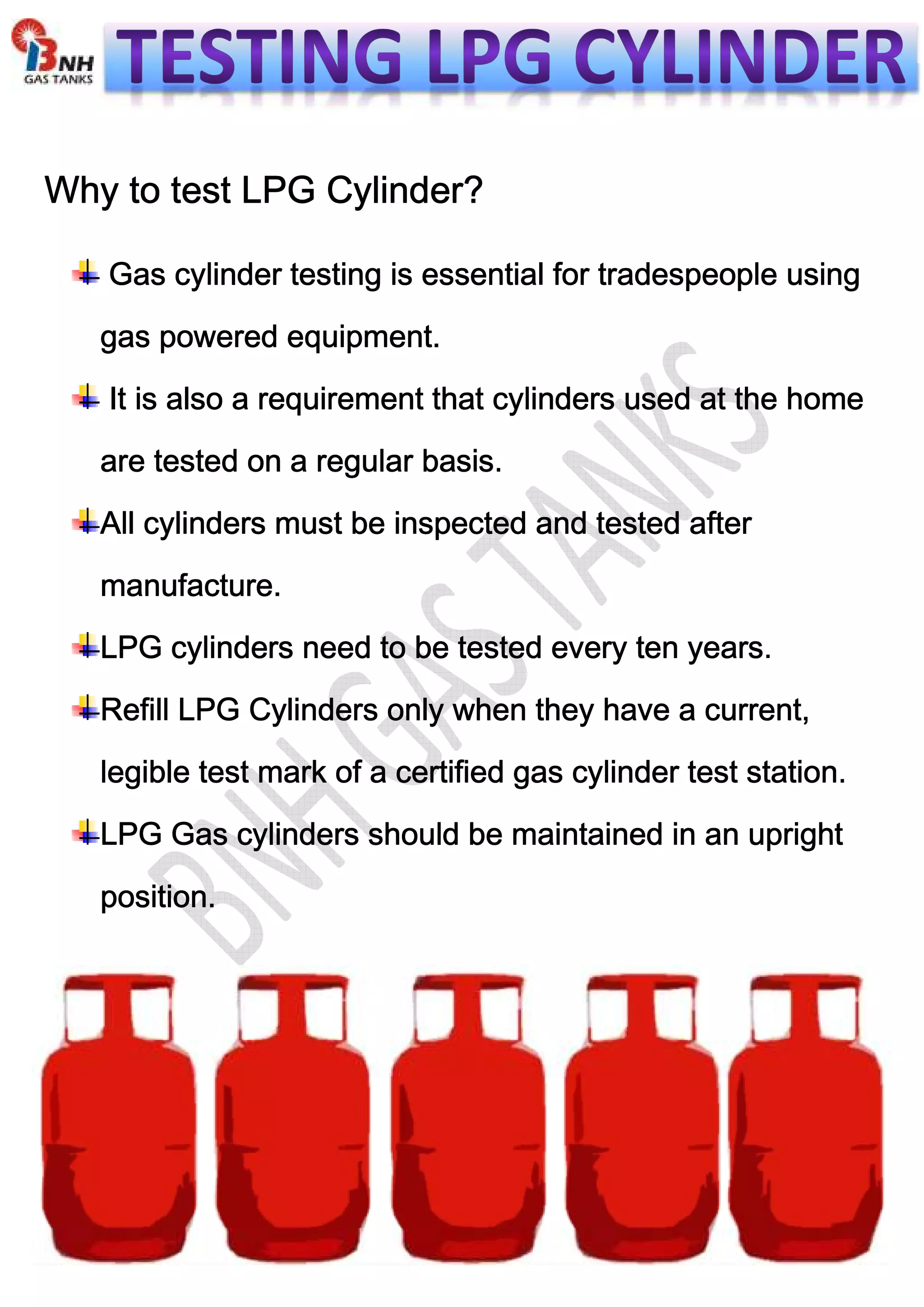 Lpg cylinder testing | PDF