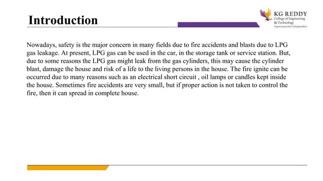 LPG GAS DETECTOR presentation for engineers | PPTX