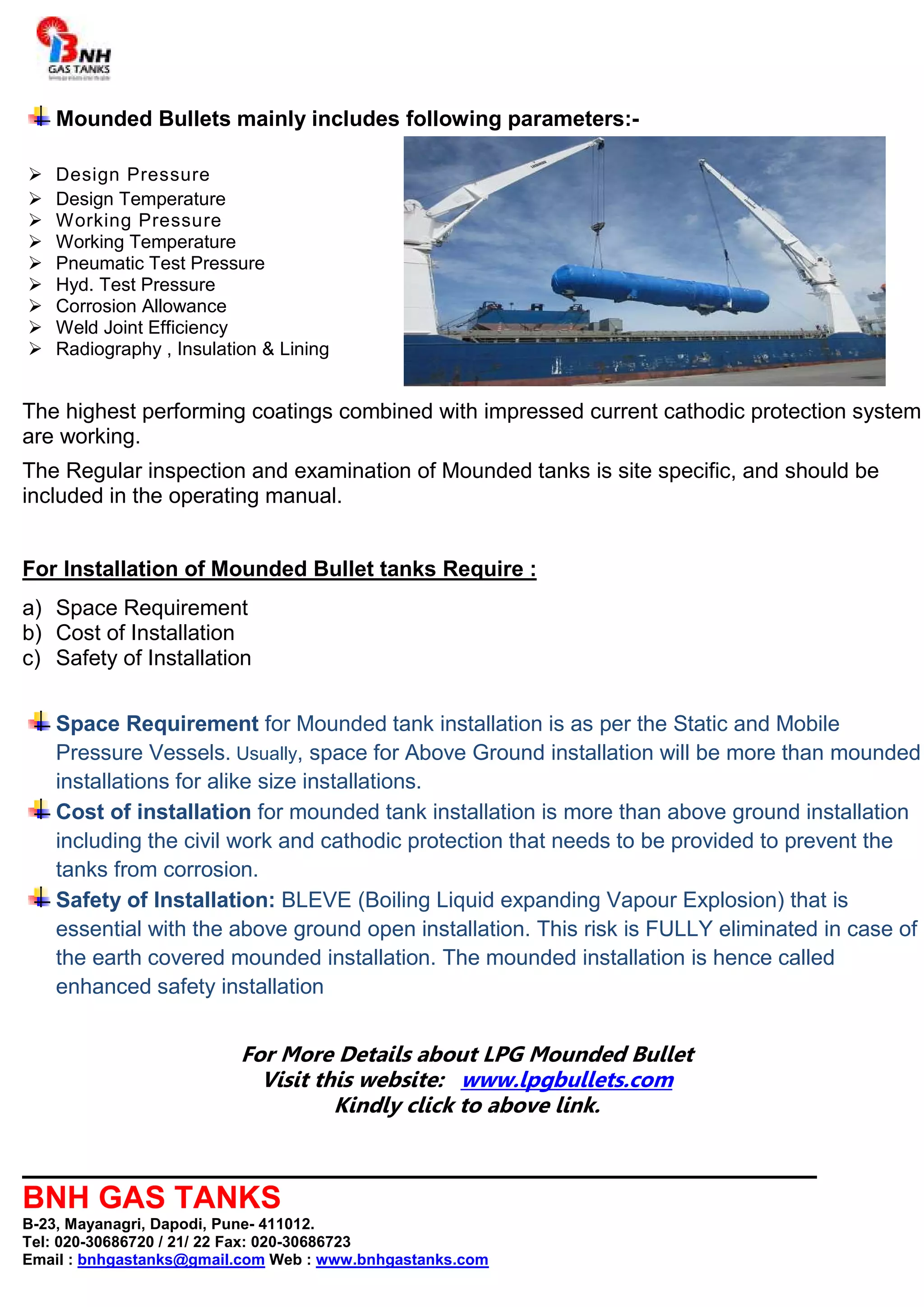 LPG MOUNDED BULLET INSTALLATION MANUAL | PDF