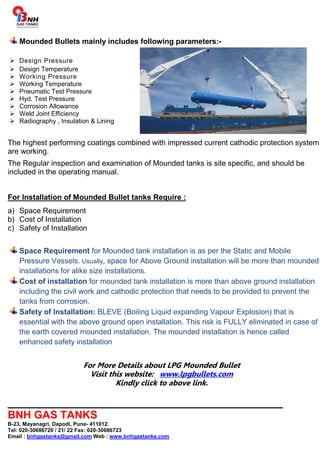 LPG MOUNDED BULLET INSTALLATION MANUAL | PDF