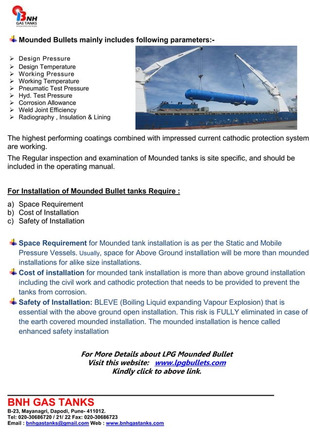 LPG MOUNDED BULLET INSTALLATION MANUAL | PDF