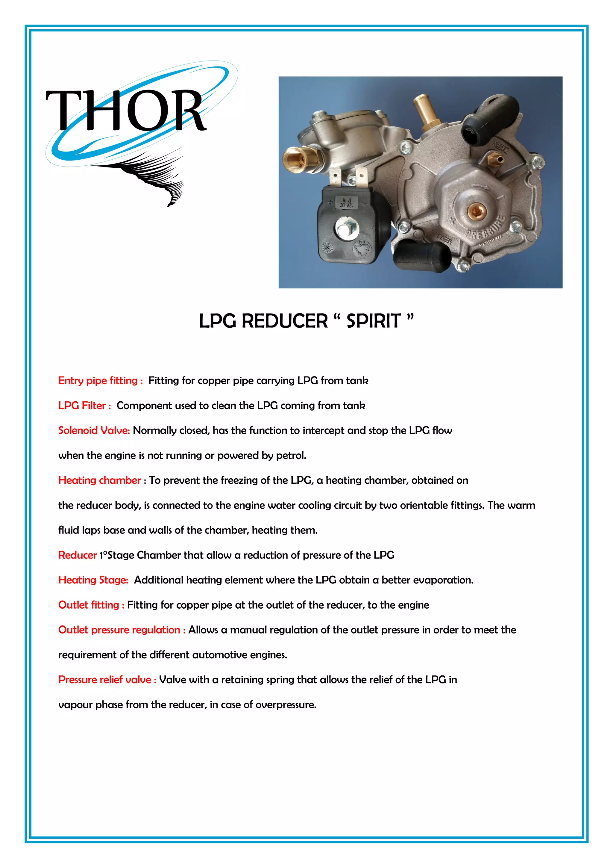 Lpg reducer spirit datasheet | PDF