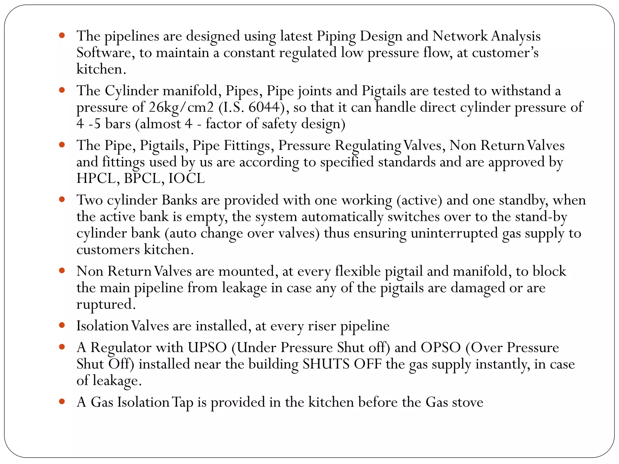 Lpg reticulated gas system (cylinder bank) digital energy | PDF
