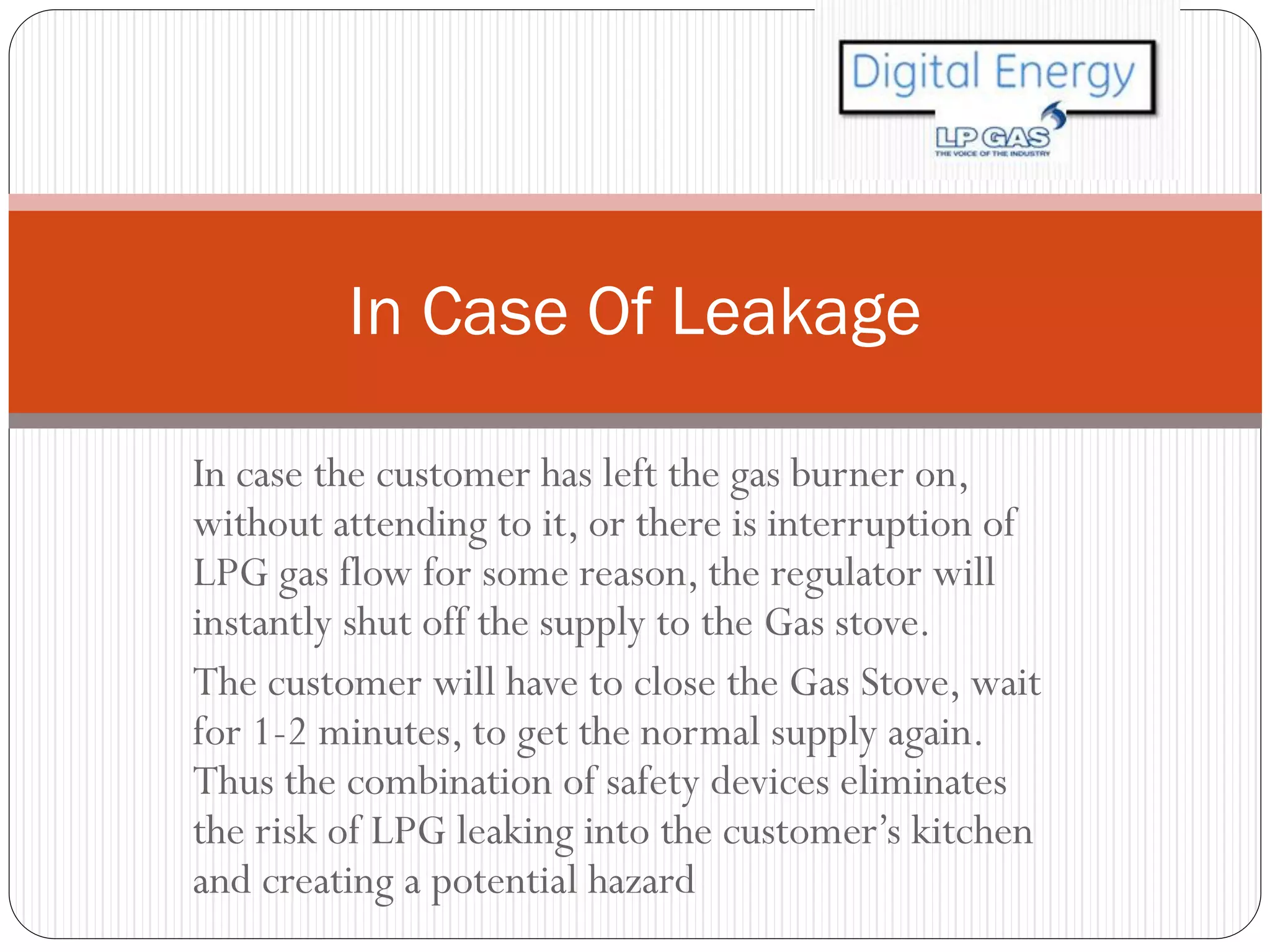 Lpg reticulated gas system (cylinder bank) digital energy | PDF