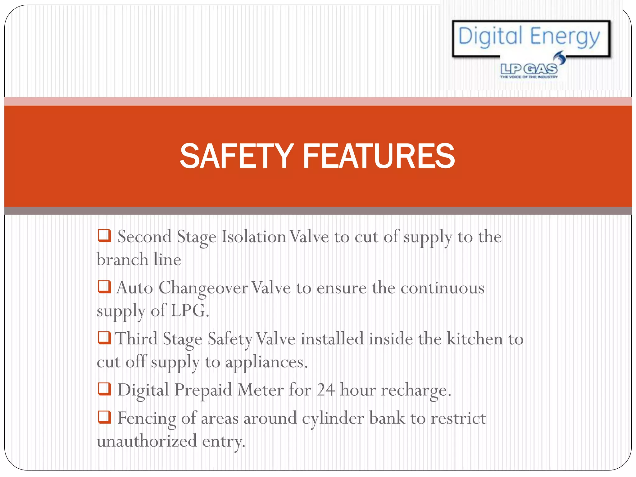 Lpg reticulated gas system (cylinder bank) digital energy | PDF