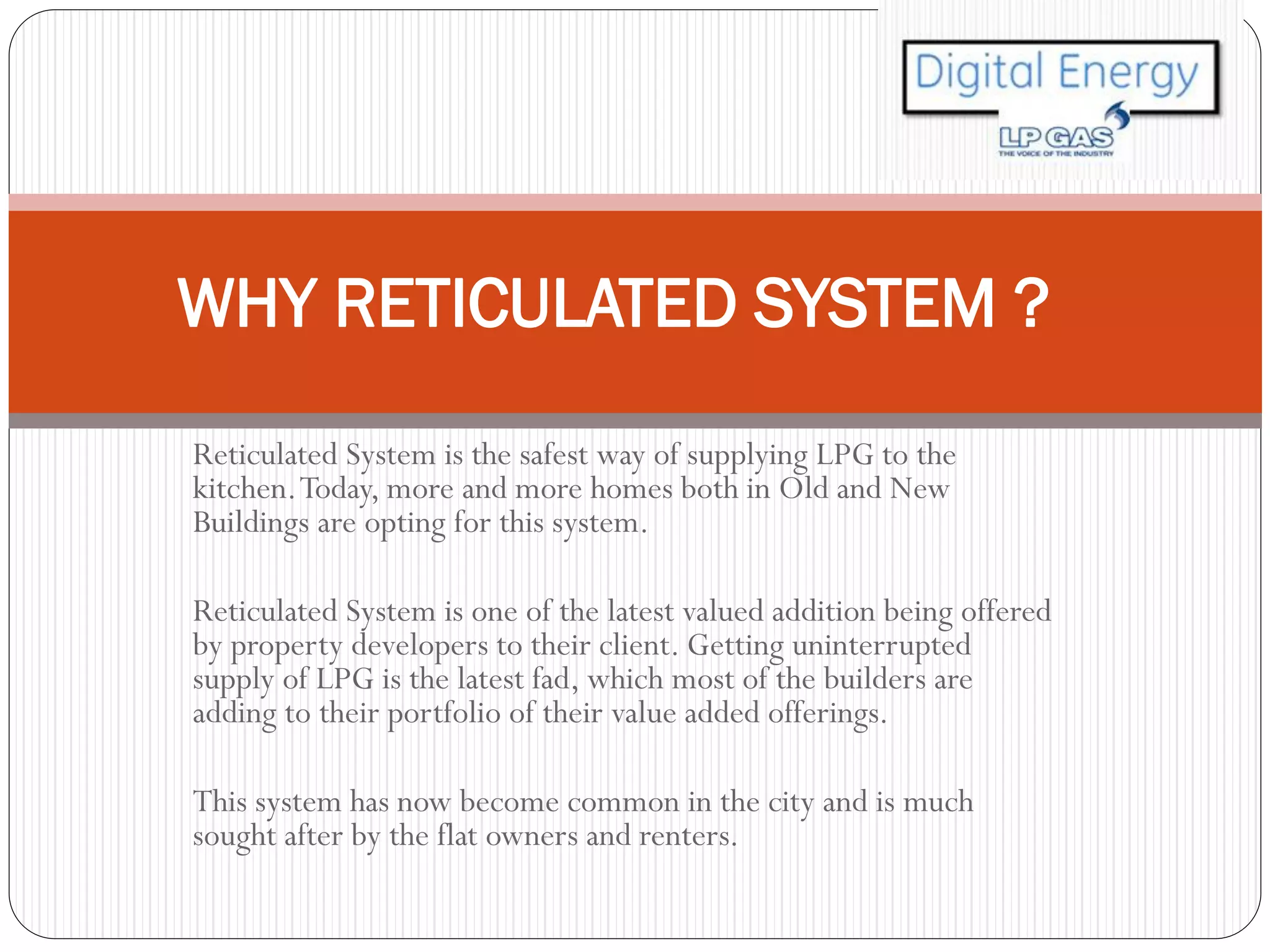 Lpg reticulated gas system (cylinder bank) digital energy | PDF