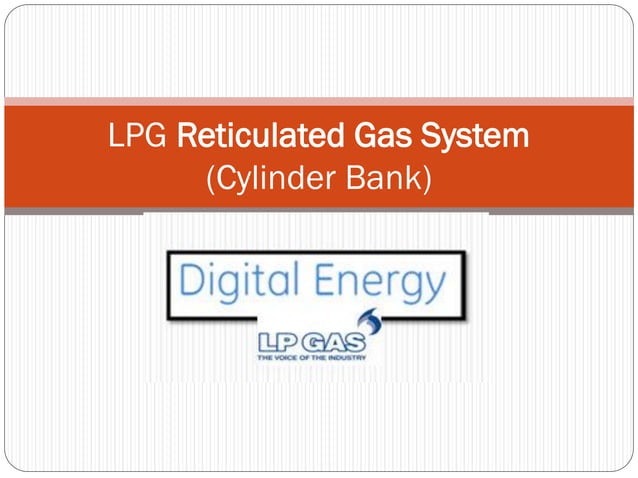 Lpg reticulated gas system (cylinder bank) digital energy | PDF