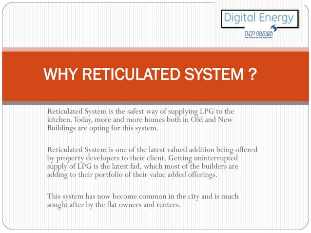 Lpg reticulated gas system (cylinder bank) digital energy | PDF