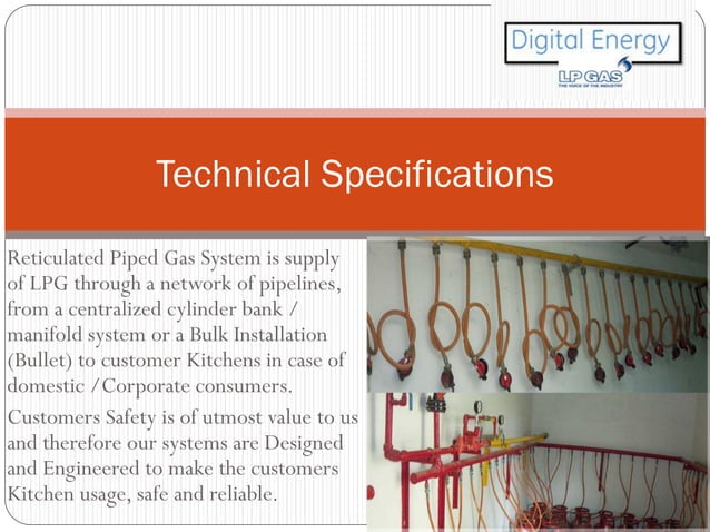 Lpg reticulated gas system (cylinder bank) digital energy | PDF
