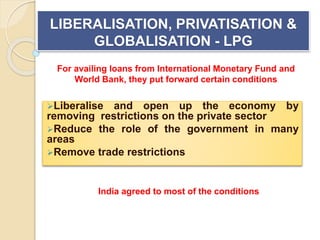 Liberalisation, Privitisation and Globalisation | PPTX