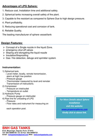 LPG SPHERE INSTALLATION MANUAL | PDF