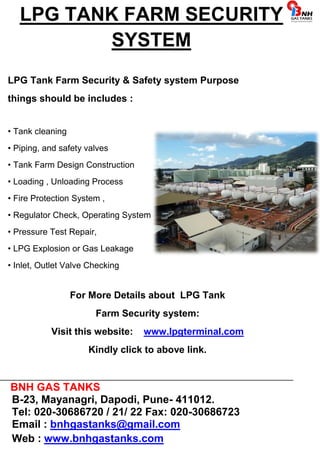 Lpg tank farm security system | PDF