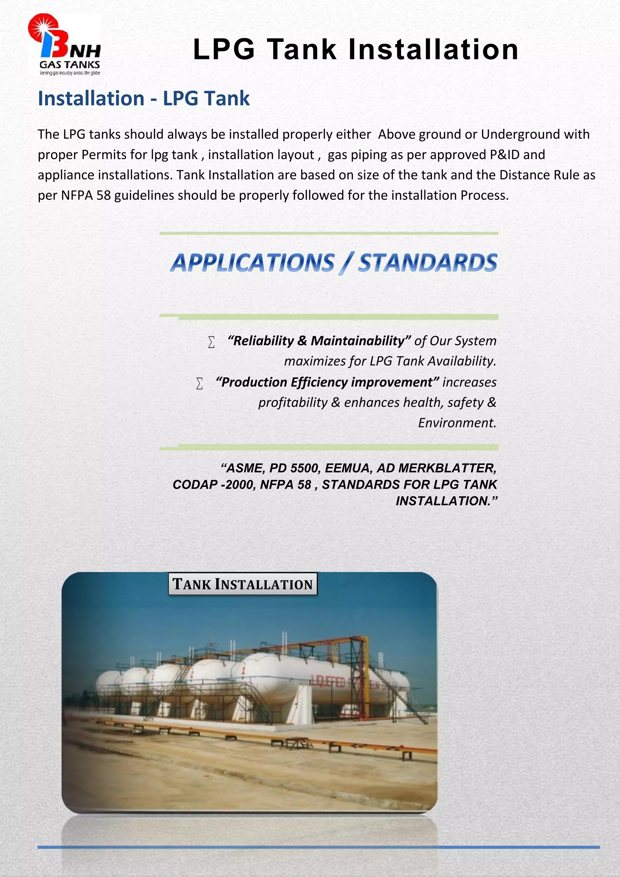 LPG TANK INSTALLATION | PDF