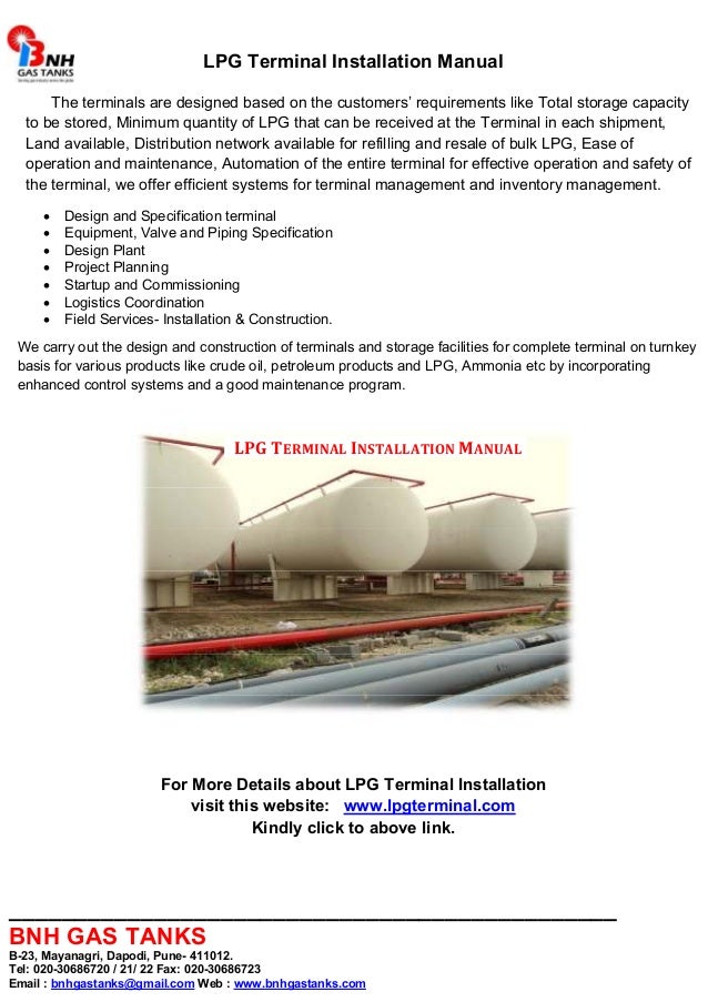 LPG Terminal Installation Manual